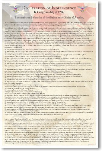 The Declaration of Independence - US History Government Classroom ...