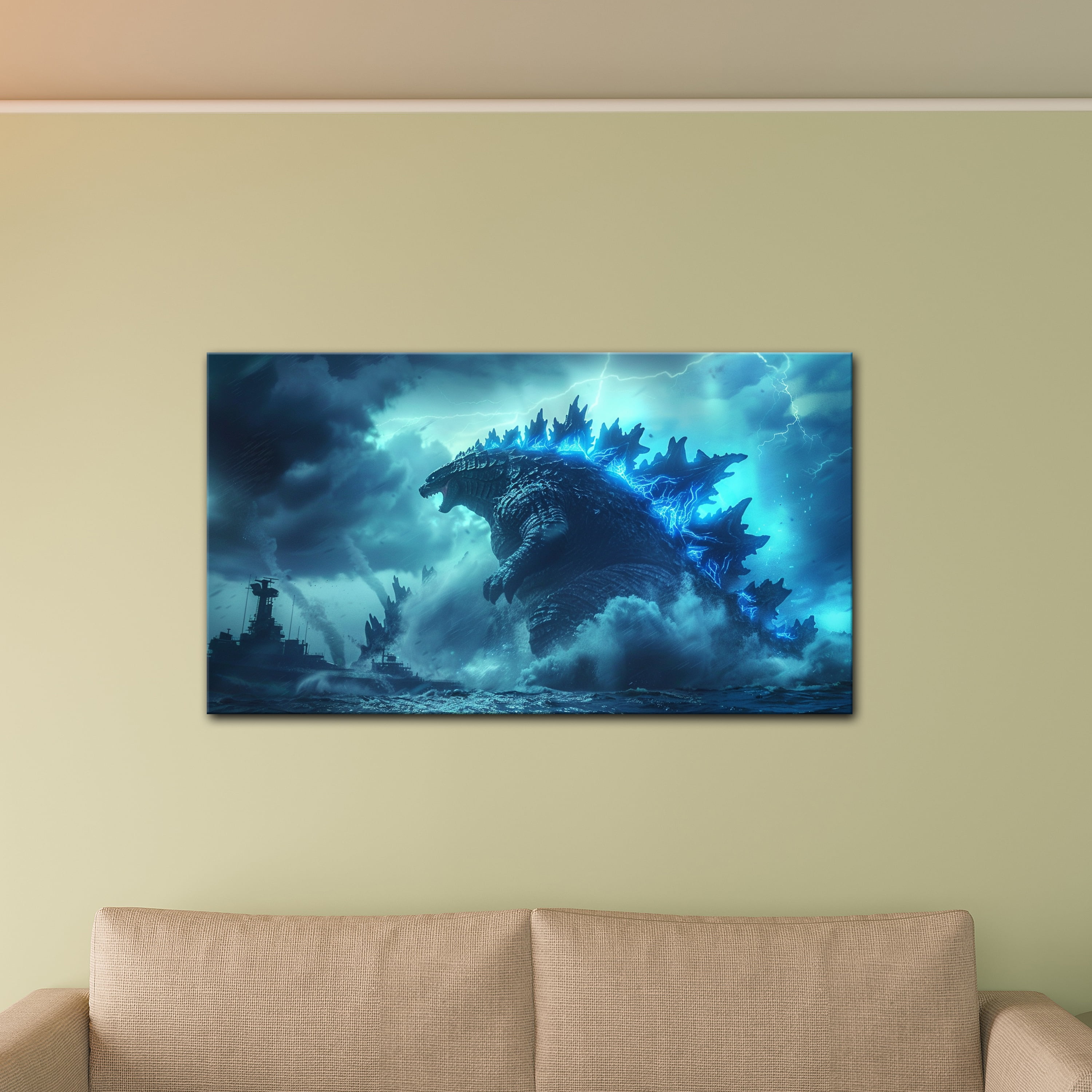 The Deep Collapse - A Monster Awakens in a Thunderstorm (16 “x24 ...