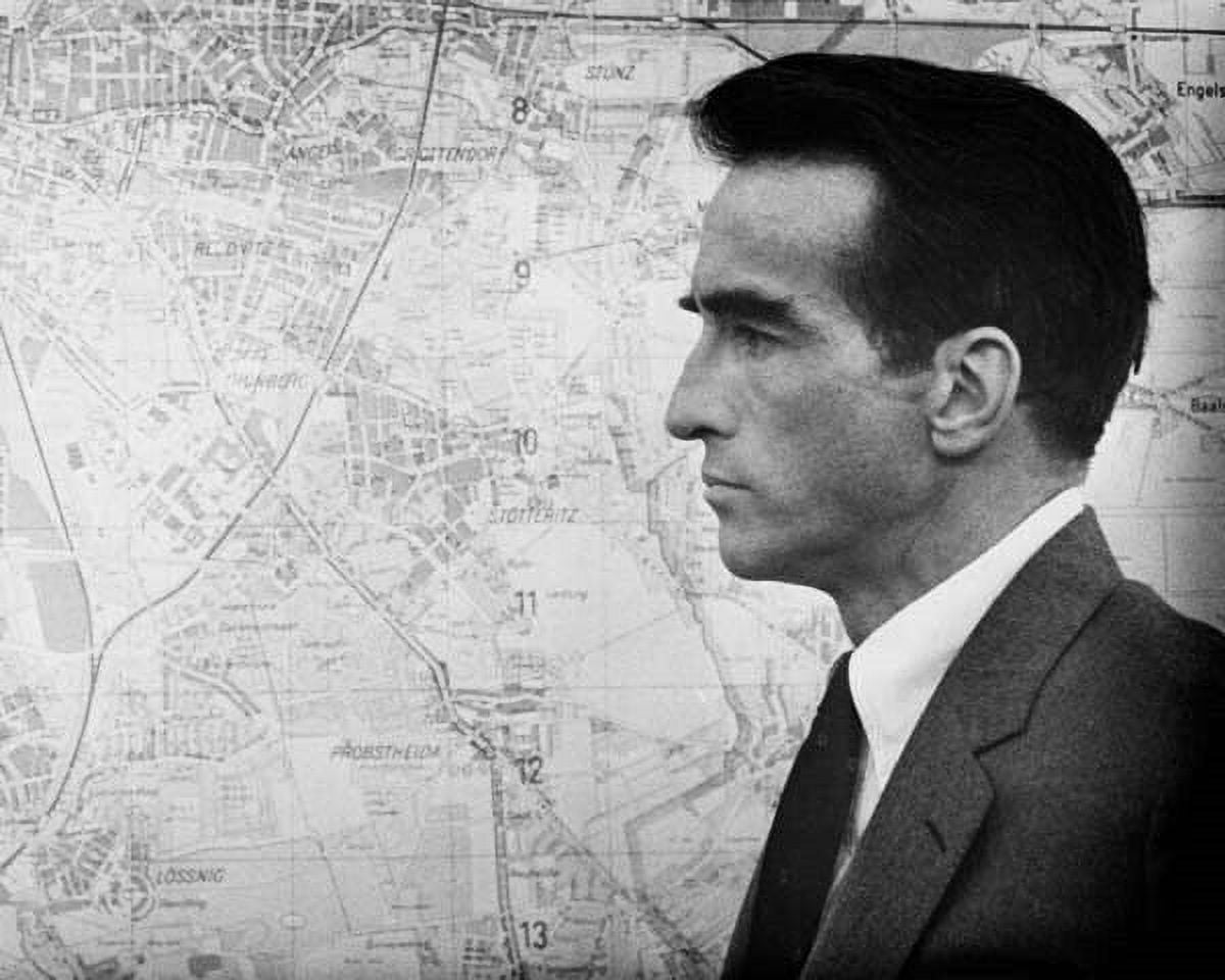 The Defector 1966 Montgomery Clift in front of East German map 24x30 ...
