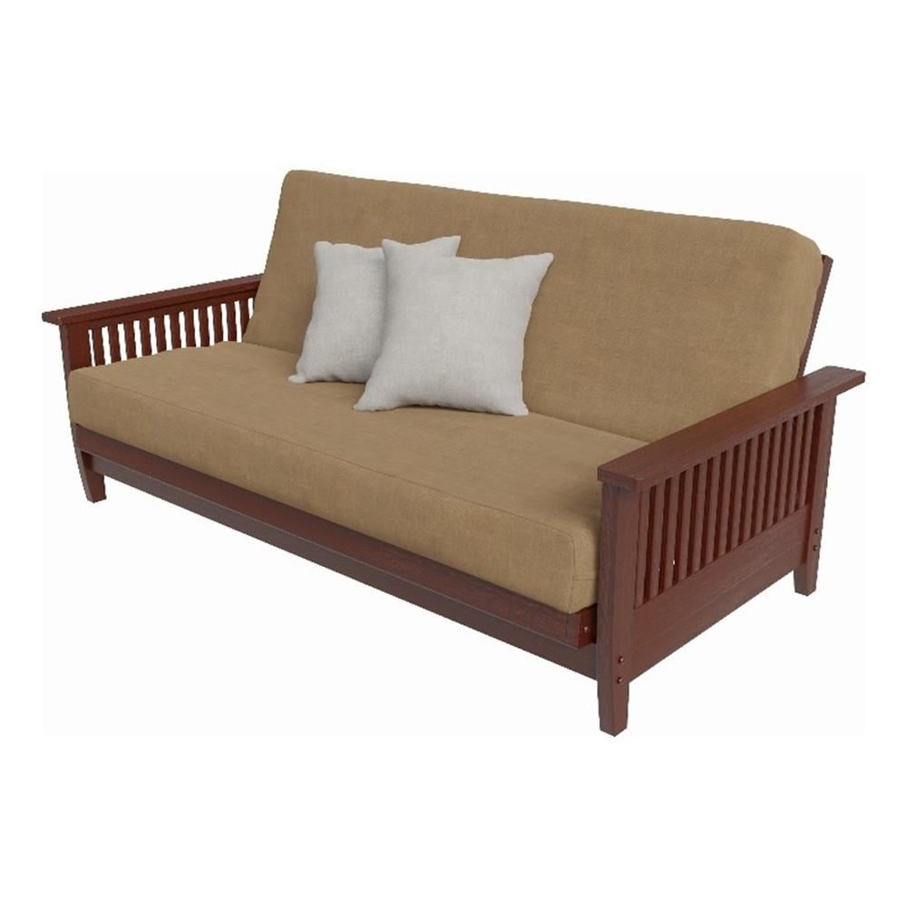 The Denali all wood Futon Frame in Warm Cherry Color - Walmart.com