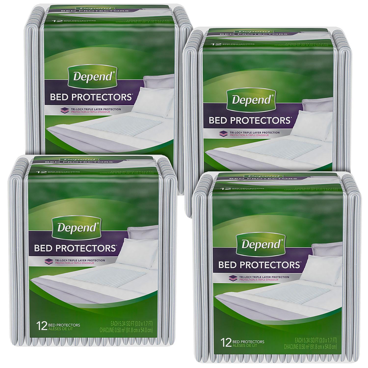 Depend Incontinence Protection Disposable Waterproof Bed Pads ... Depend Incontinence Protection Disposable Waterproof Bed Pads ...