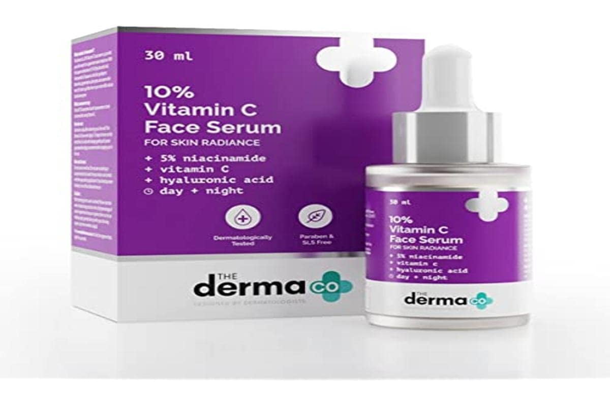 The Derma Co 10% Vitamin C Face Serum with Vitamin C, 5% Niacinamide ...