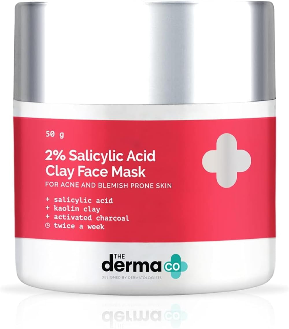 The Derma Co 2% Salicylic Acid Clay Face Mask for Men and Women for ...