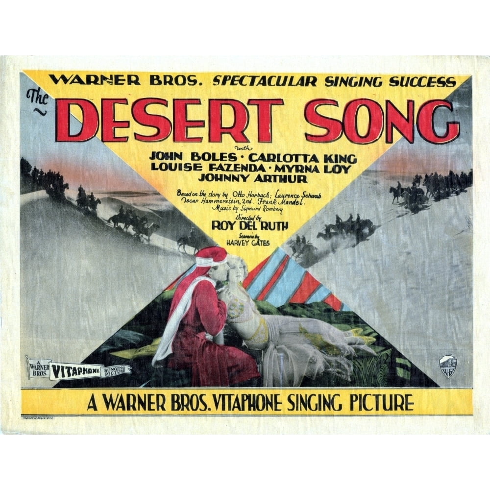 The Desert Song Us Poster John Boles Carlotta King 1929 Movie Poster ...