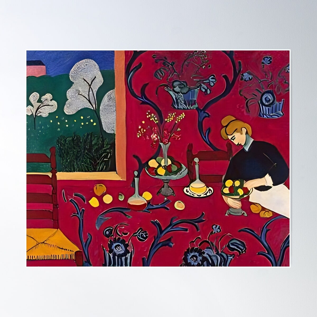 The Dessert: Harmony In Red (The Red Room) Poster Wall Art, Modern Wall ...