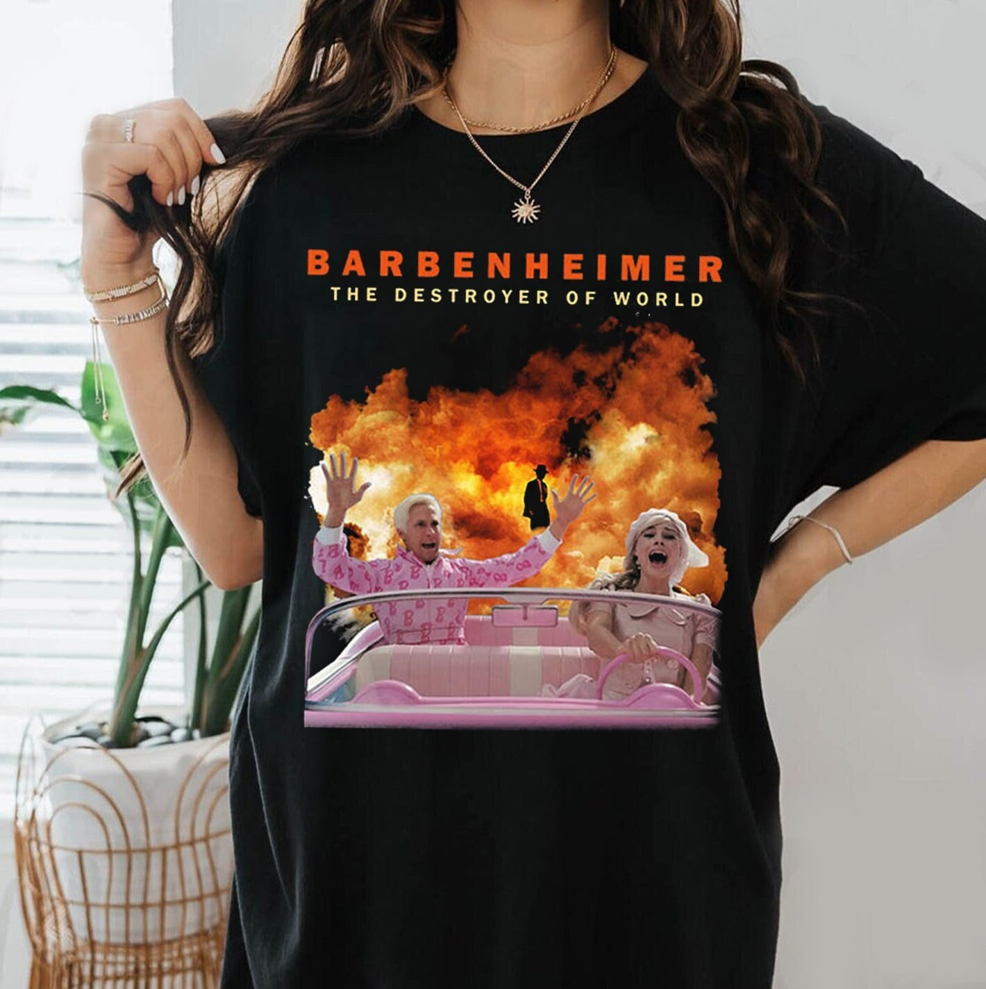 The Destroy Of World - Barbenheimer shirt, Barbie Vs Oppenheimer Shirt ...