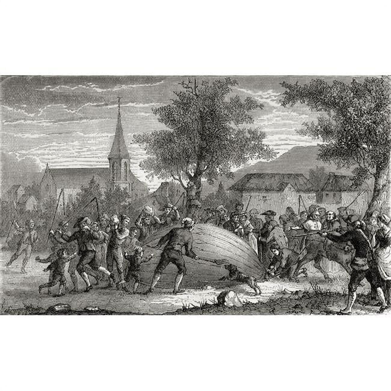 The Destruction of Charles Balloon Paris France August 27 1783 Jacques ...