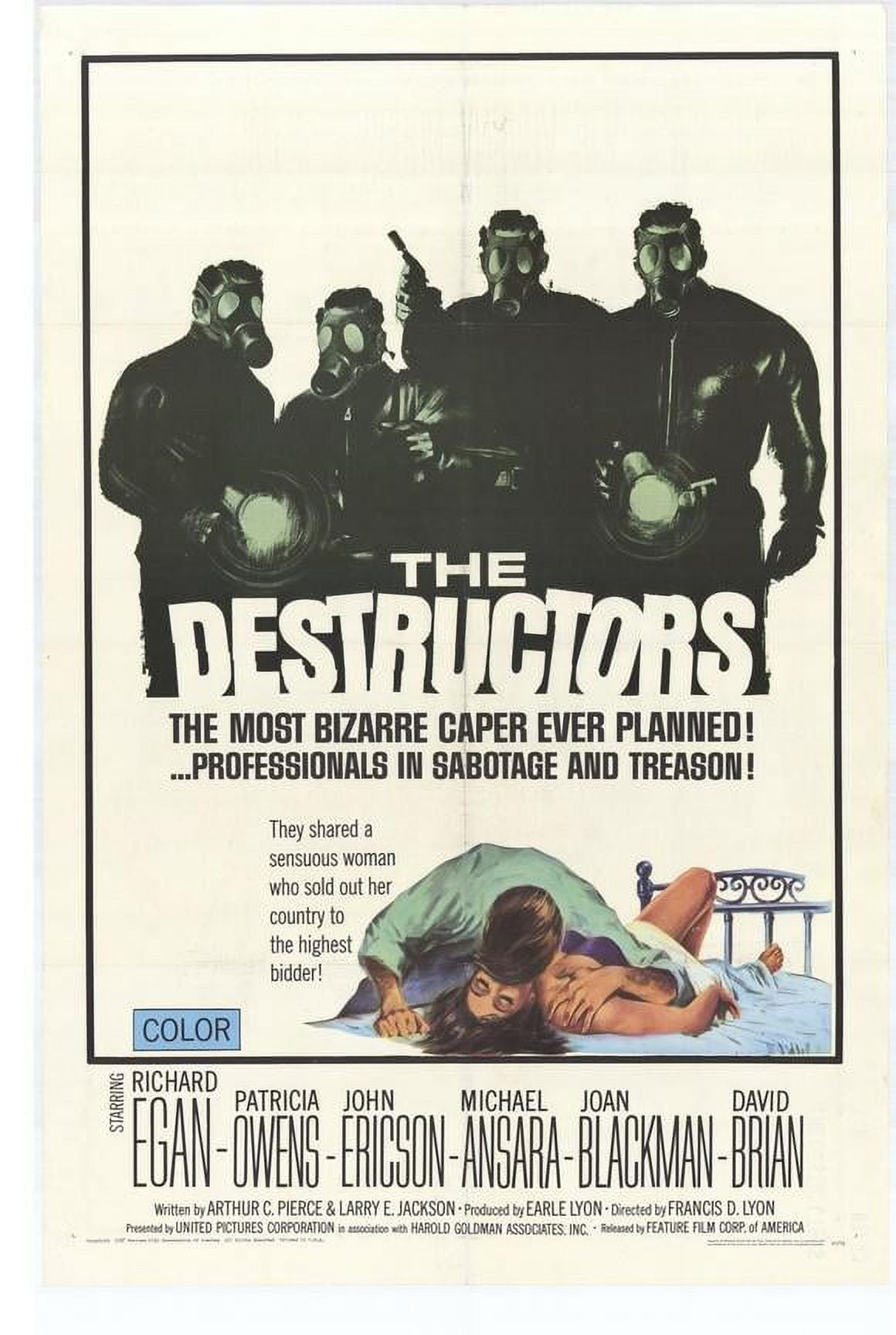 The Destructors - movie POSTER (Style A) (11" x 17") (1967) - Walmart.com
