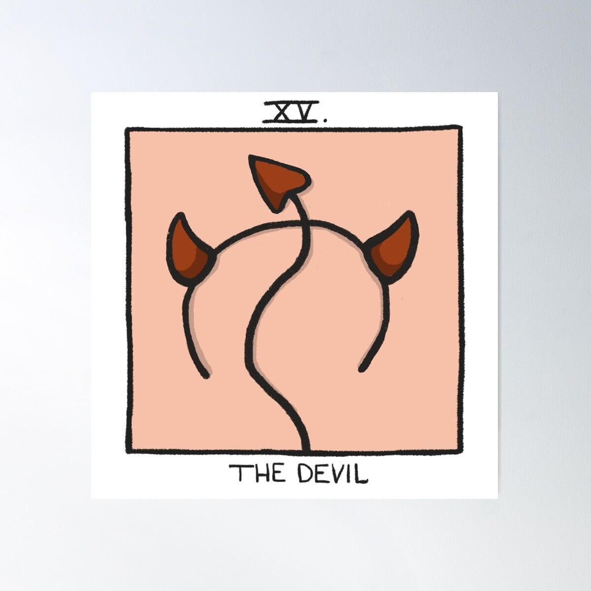 The Devil Tarot Card Poster Wall Art, Modern Wall Decor For Living Room ...