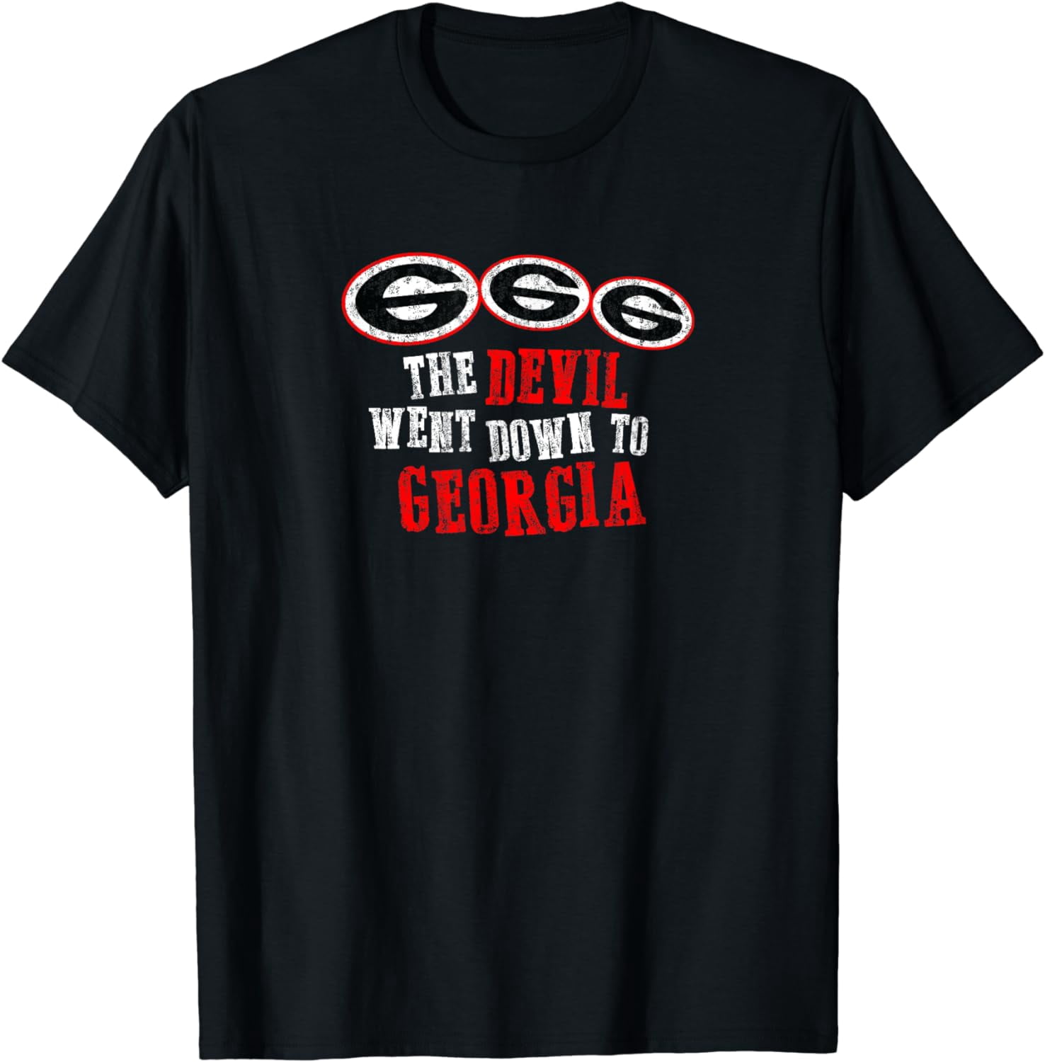 The Devil Went Down to Georgia Tee - 666 U.G.A. Parody Shirt - Walmart.com