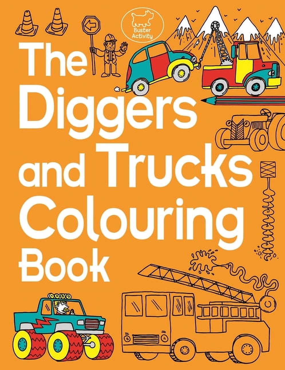 The Diggers and Trucks Colouring Book (Paperback) - Walmart.com