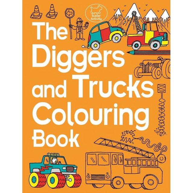 The Diggers and Trucks Colouring Book - Walmart.com