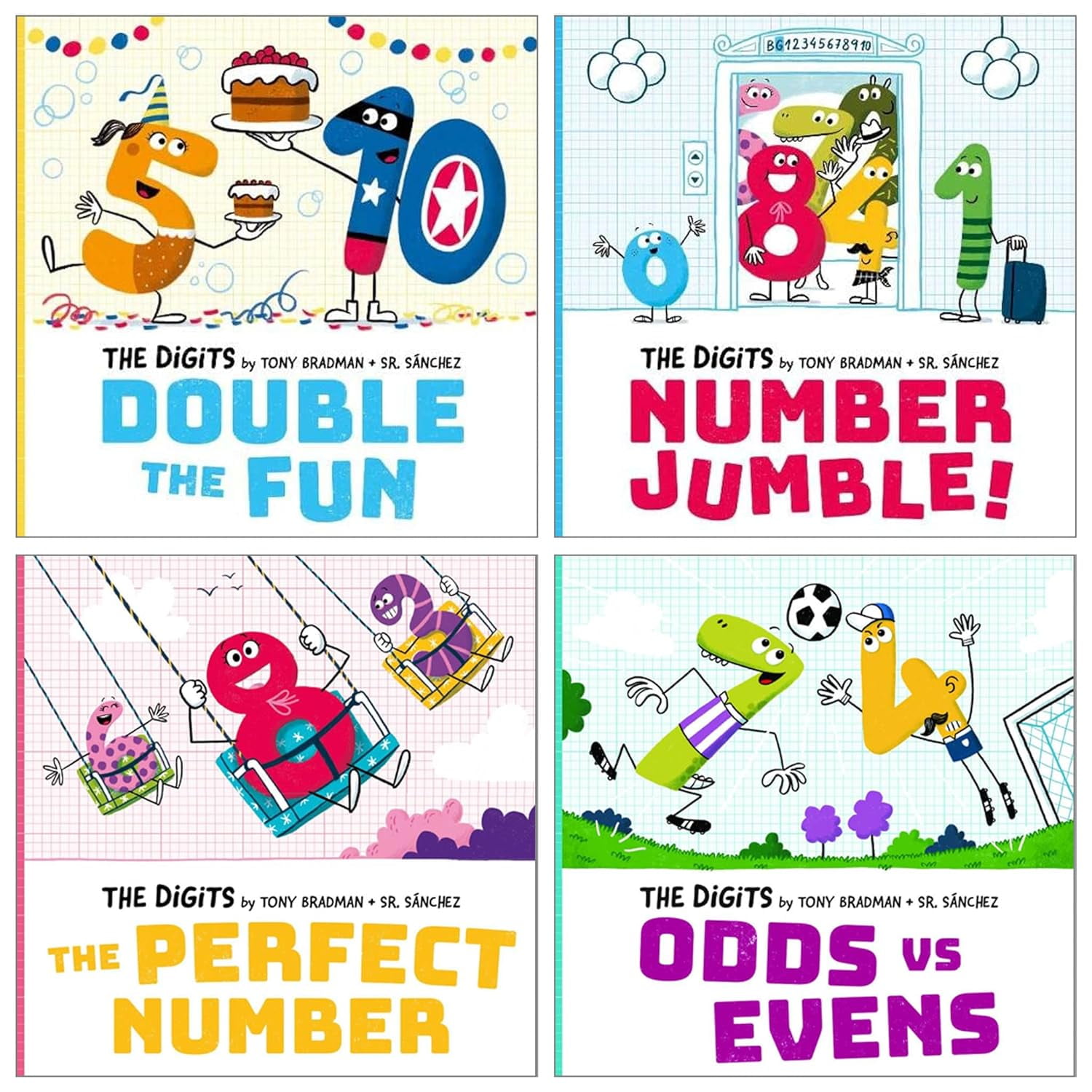 The Digits Series 4 Books Collection Set (Double the Fun, Number Jumble ...