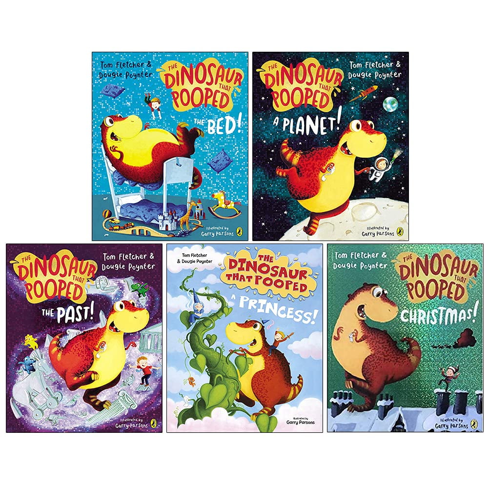 The Dinosaur that Pooped Series 5 Books Collection Set by Tom Fletcher ...