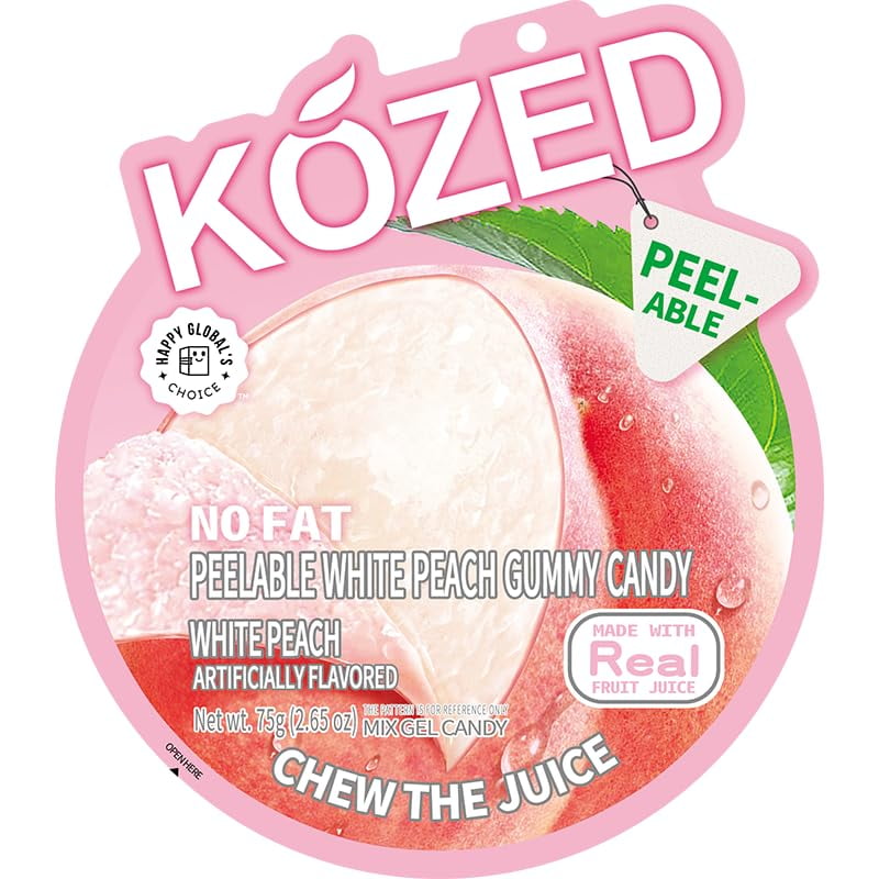 KOZED White Peach Juice Gummy Candy, 6 Pack - Walmart.com