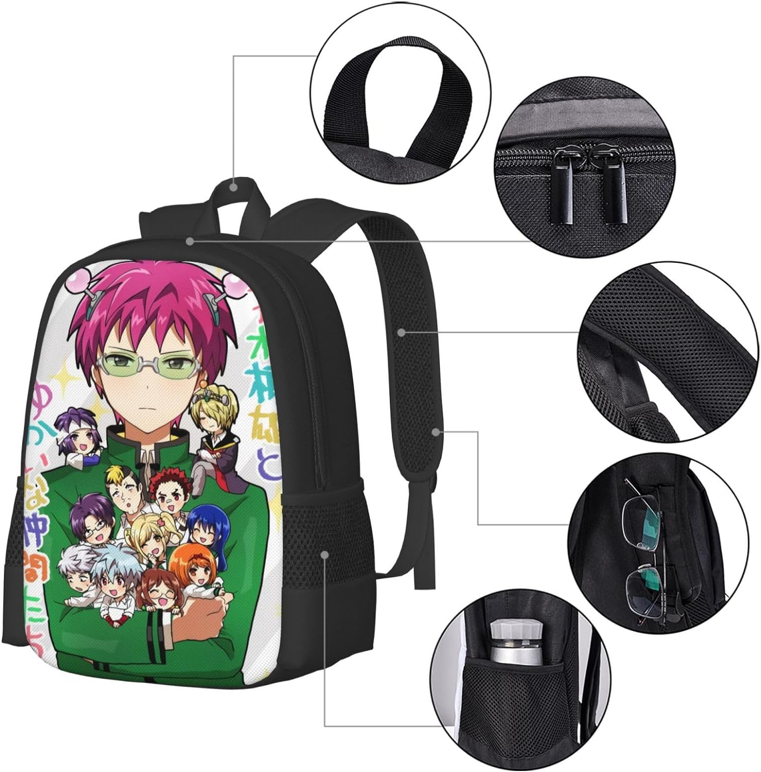 The Disastrous Anime Life of Saiki K Backpack Large Capacity Leisure ...