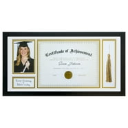 Wooden Graduation Shadow Box Frame with Cap & Tassel Holder, Diploma ...