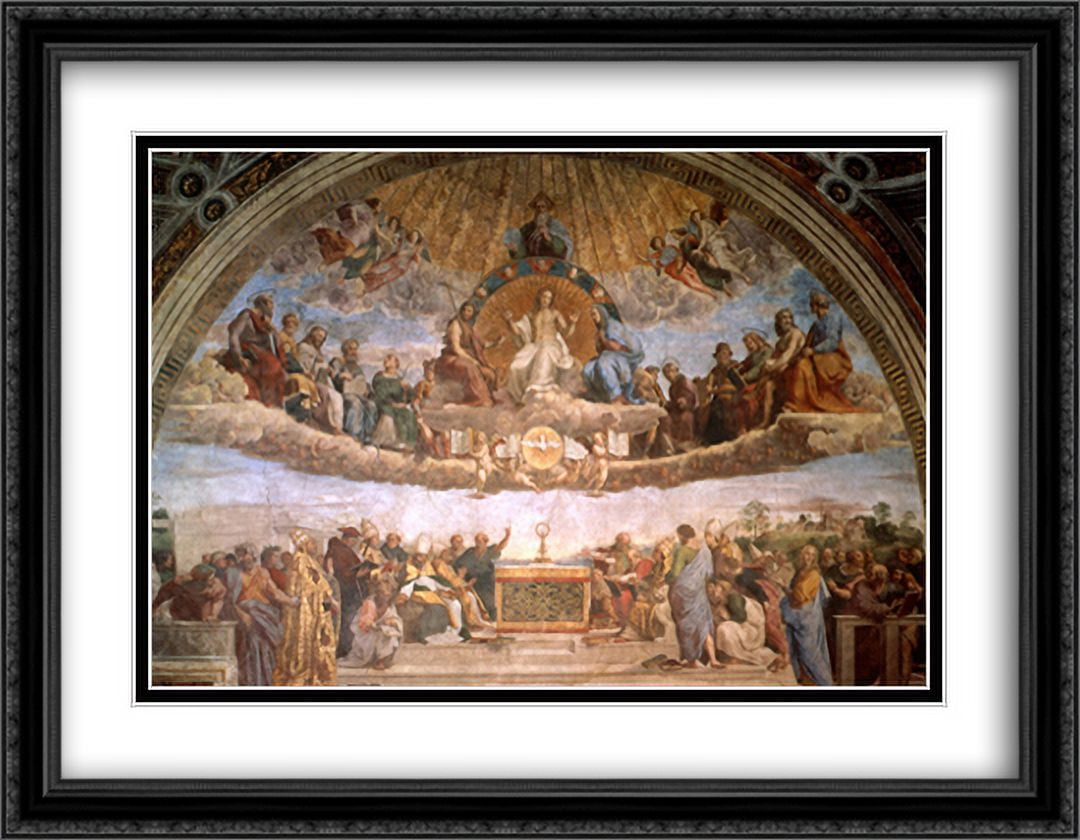 The Disputation of the Holy Sacrament 2x Matted 36x28 Large Black ...