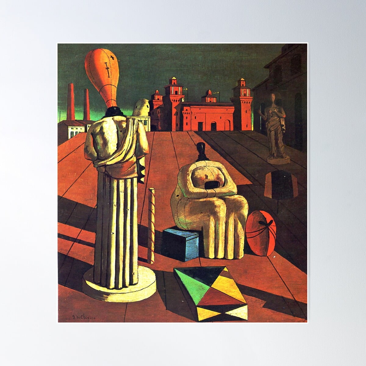The Disquieting Muses-Giorgio De Chirico Poster Wall Art, Modern Wall ...