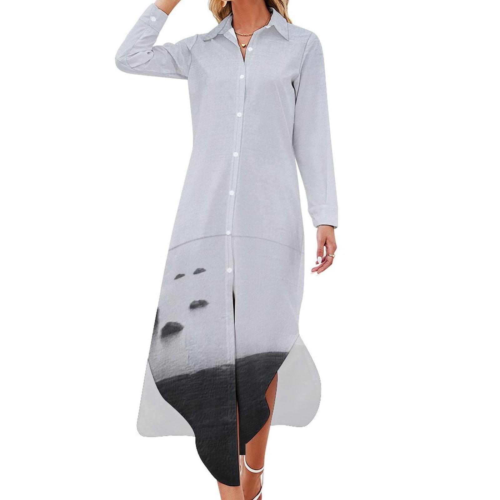 The Distance Between Us Long Sleeved Shirt Dress Summer dresses for ...