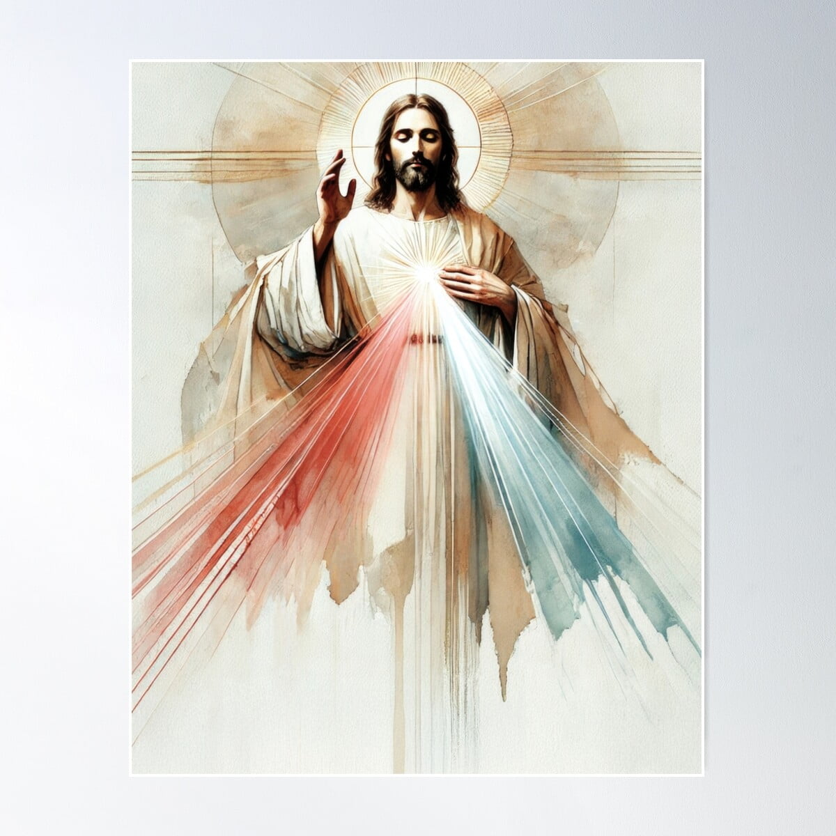 The Divine Mercy Of Jesus | Christian Wall Art Poster Wall Art, Modern ...
