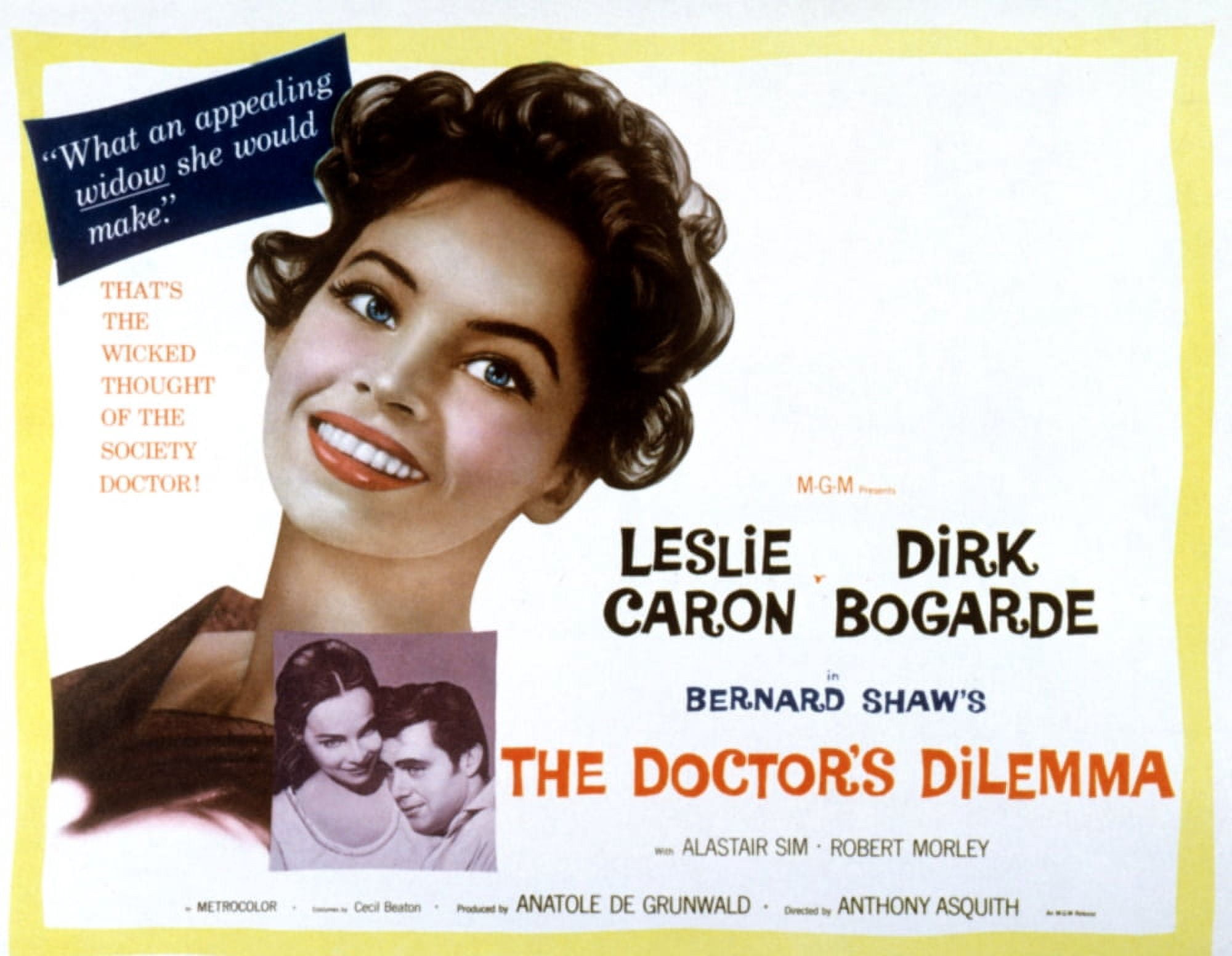 The Doctor'S Dilemma Us Lobbycard Leslie Caron Dirk Bogarde 1958 Movie ...