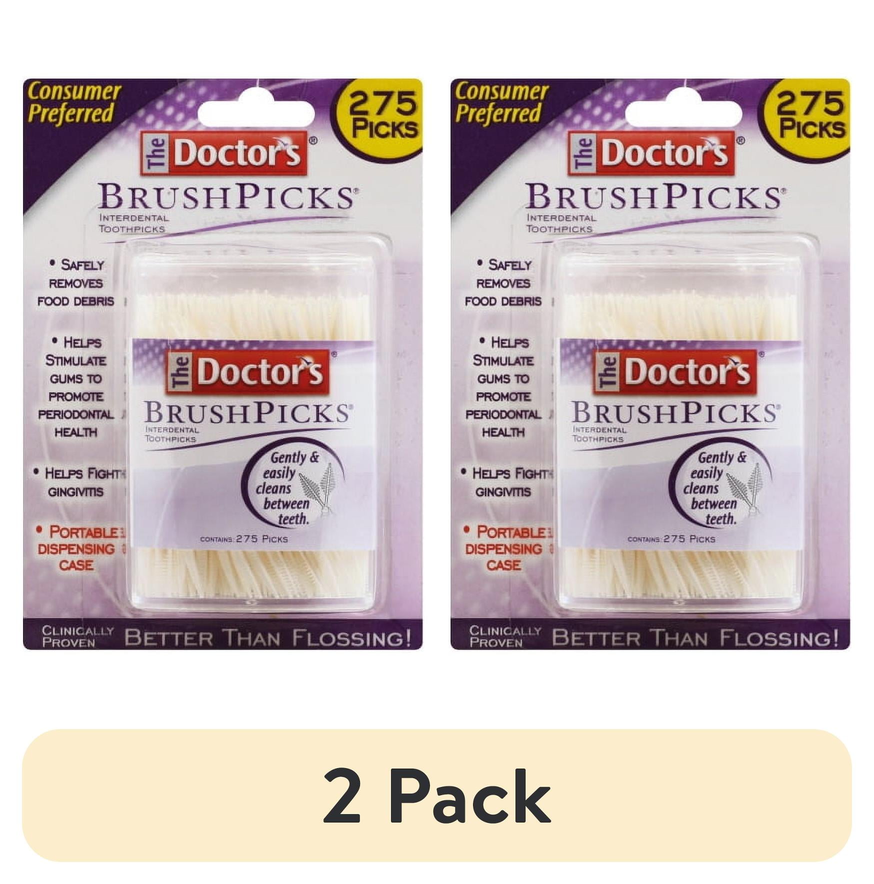 (2 pack) The Doctor's Brush Picks Interdental Toothpicks - 275 CT ...