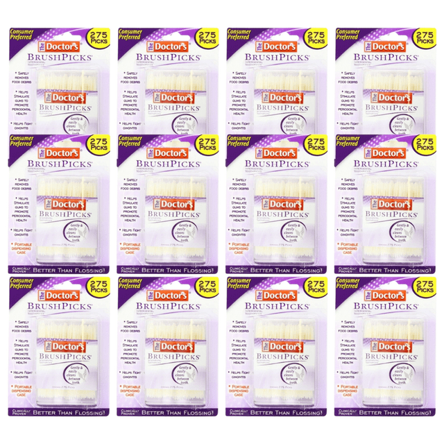 The Doctor's BrushPicks, 275 CT, Pack of 12 - Promotes Dental Health ...