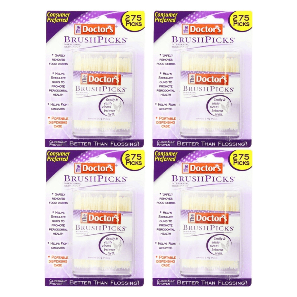 The Doctor's BrushPicks Interdental Toothpicks, 275 CT (Pack - 4 ...