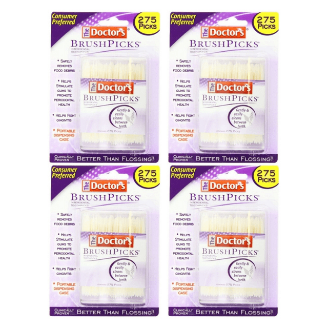 The Doctor's BrushPicks Interdental Toothpicks, 275 CT (Pack - 4 ...