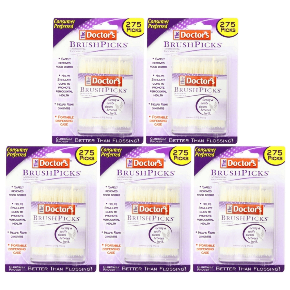 The Doctor's BrushPicks Interdental Toothpicks, 275 CT (Pack - 5 ...