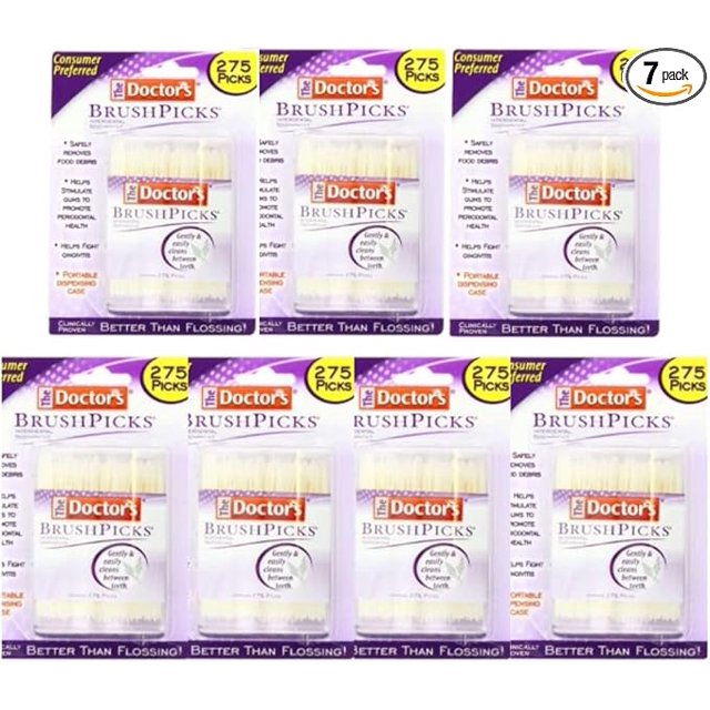 The Doctor's BrushPicks Interdental Toothpicks, 275 Count (Pack of 7 ...