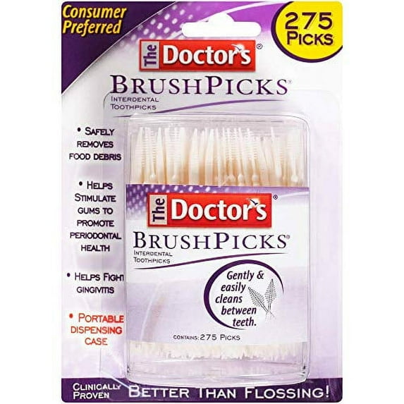 The Doctor's BrushPicks Interdental Toothpicks, 275 Picks - Walmart.com