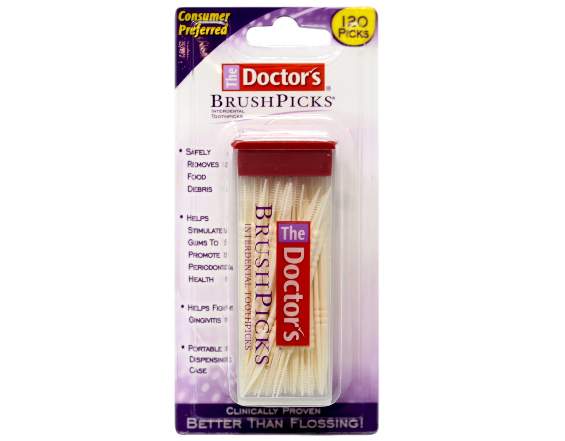 The Doctor's Brush Picks Interdental Toothpicks - 120 Count Ea ...