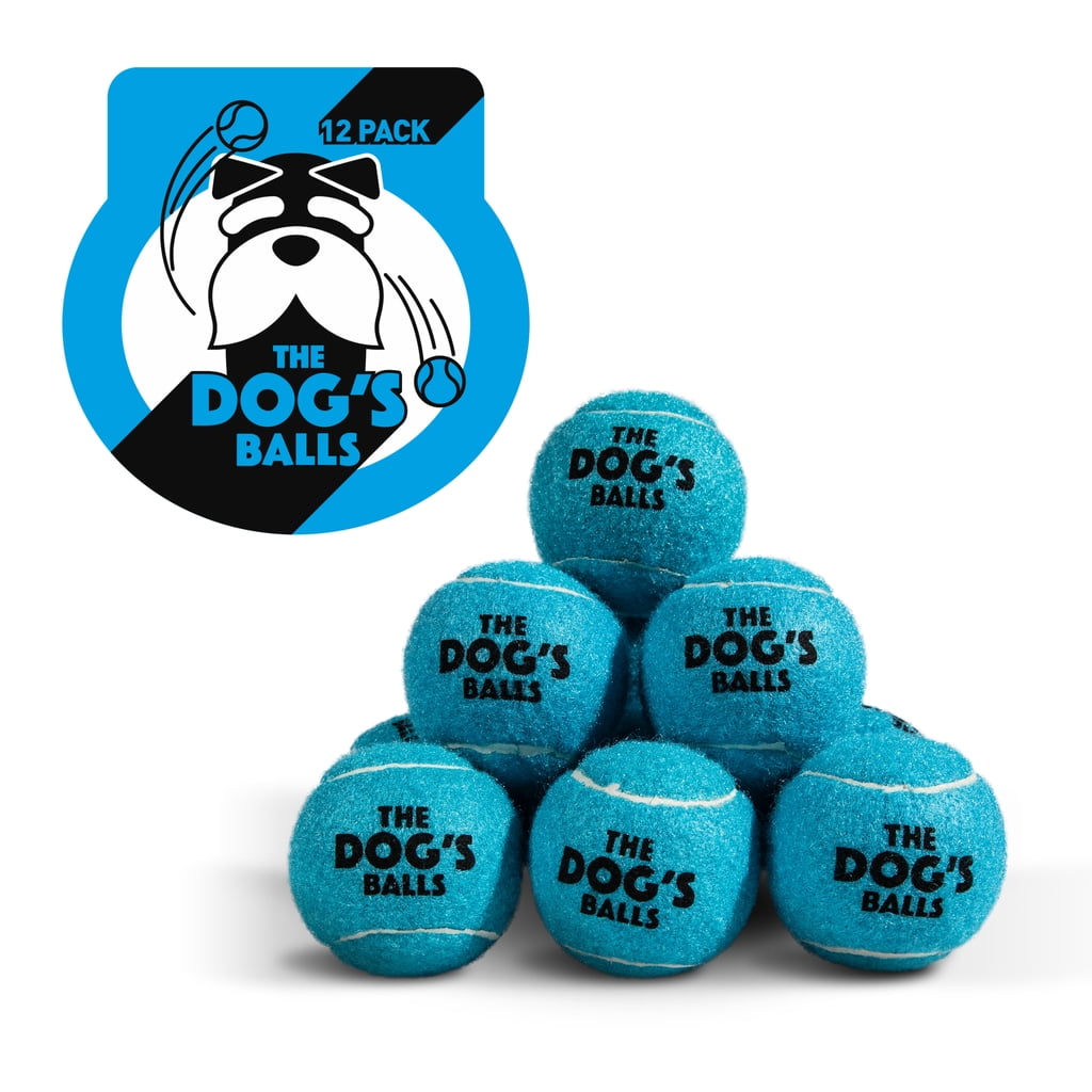The Dog's Balls, Dog Tennis Balls, 12-Pack Blue Dog Toy, Strong Dog ...