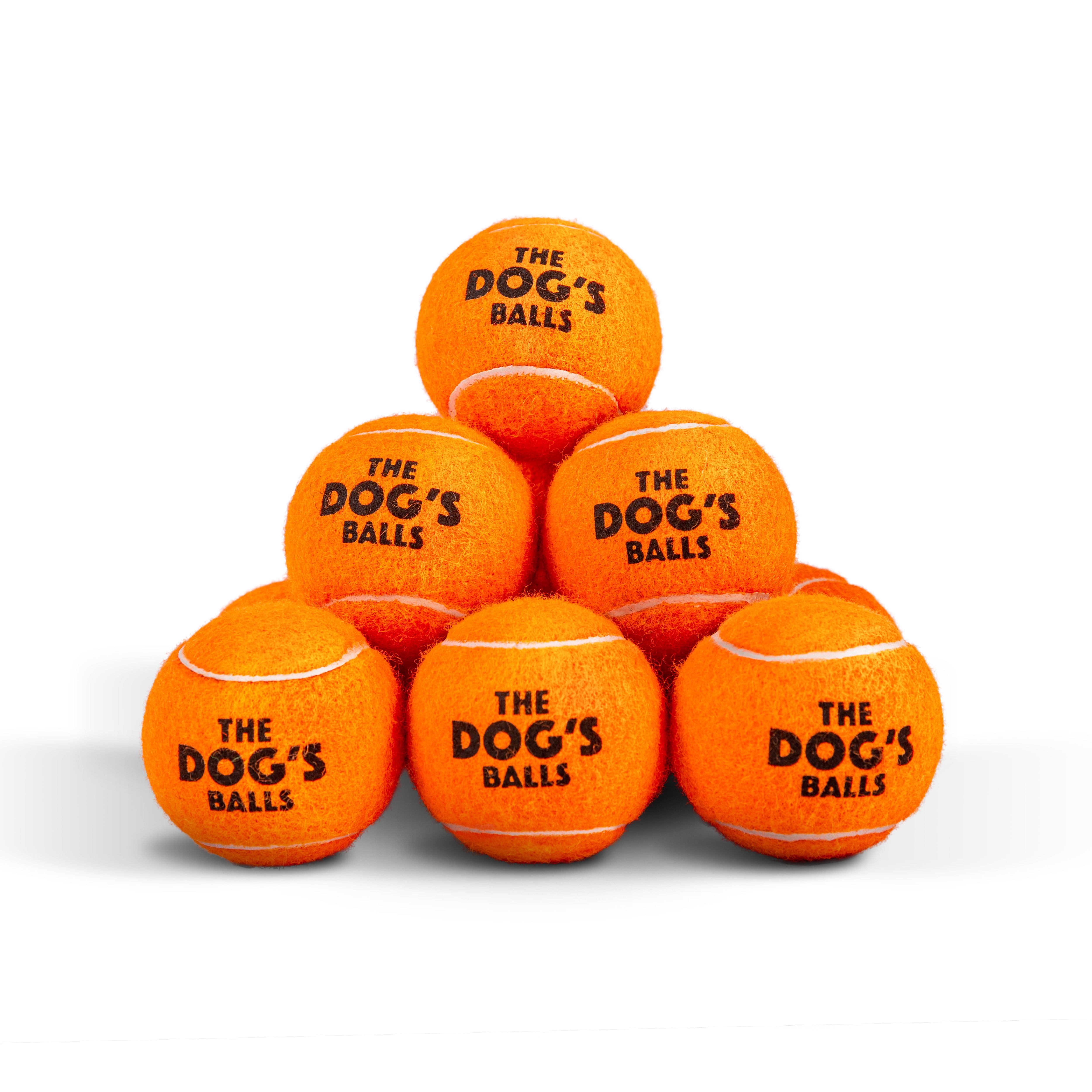 The Dog's Balls, Dog Tennis Balls, 12-Pack Orange, 2.5 Inches Diameter ...