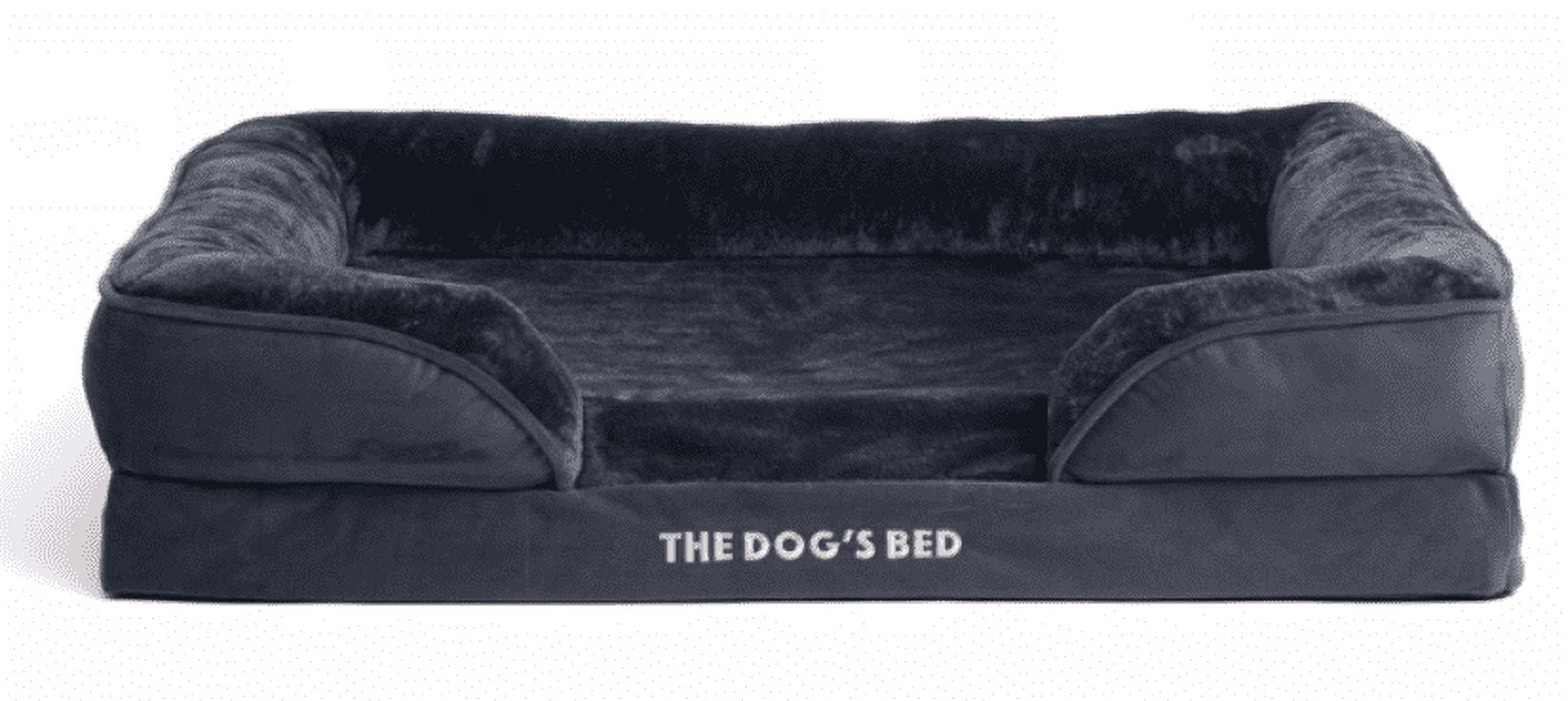 The Dog’s Bed Orthopedic Budget Dog Bed, Large Reversible Plush & Grey ...