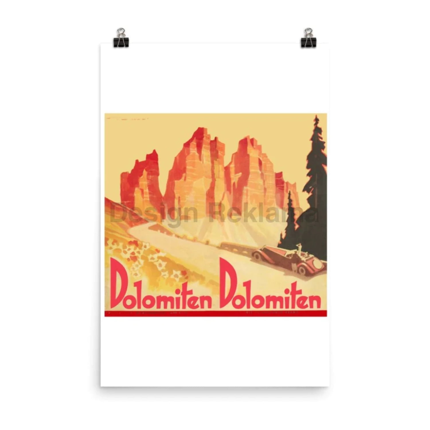 The Dolomite Mountains, Italy circa 1932. Unframed Vintage Travel ...