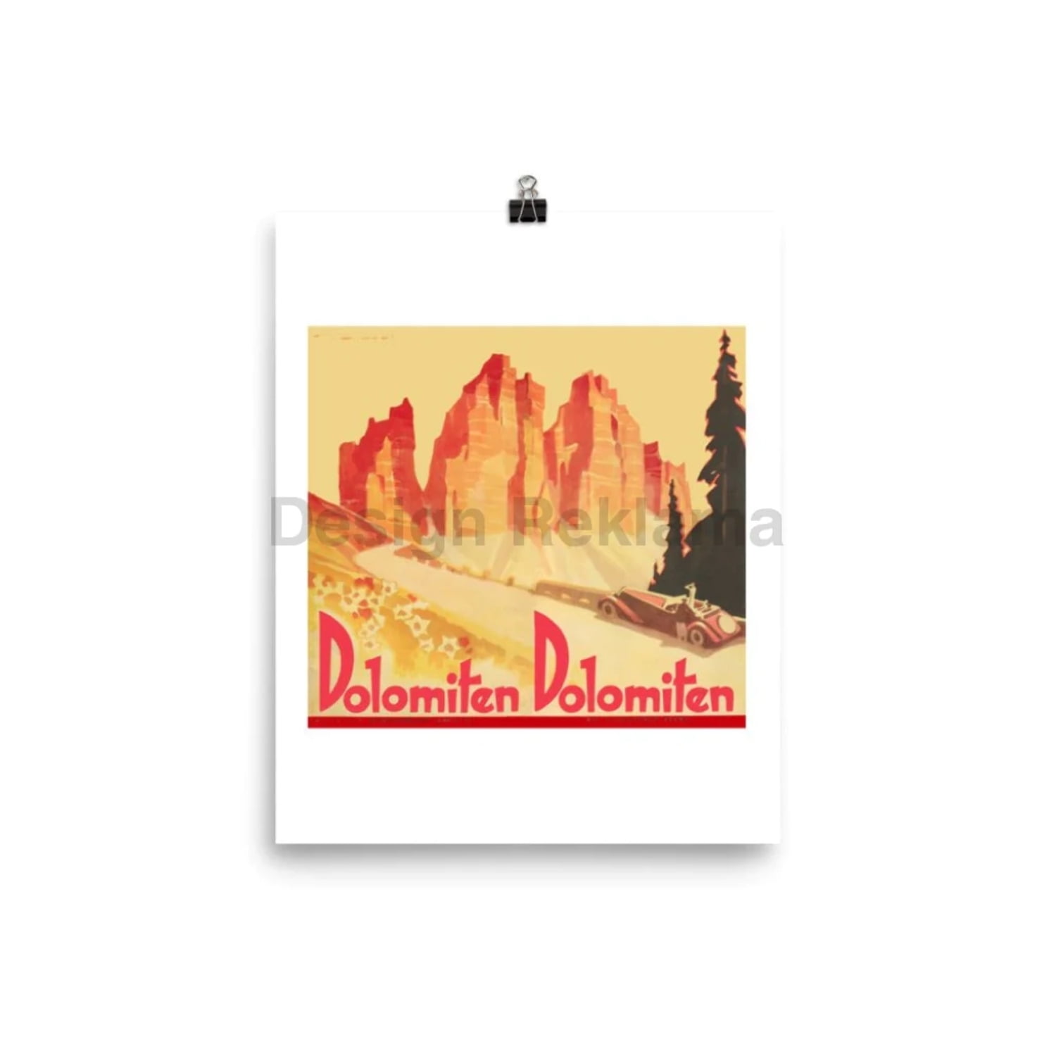 The Dolomite Mountains, Italy circa 1932. Unframed Vintage Travel ...