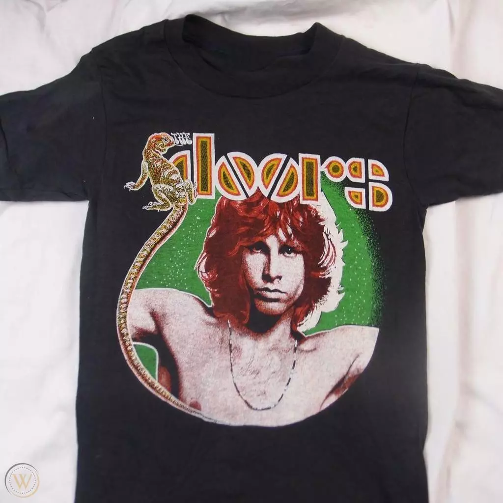 The Doors Jim Morrison Lizard Vintage Black Unisex S-4XL T-Shirt NE1108 ...