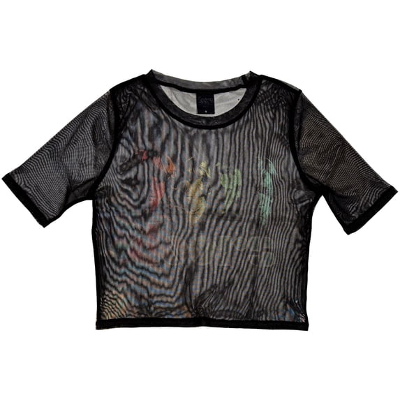 The Doors Ladies Mesh Crop Top: Spectrum (Black) - Walmart.com