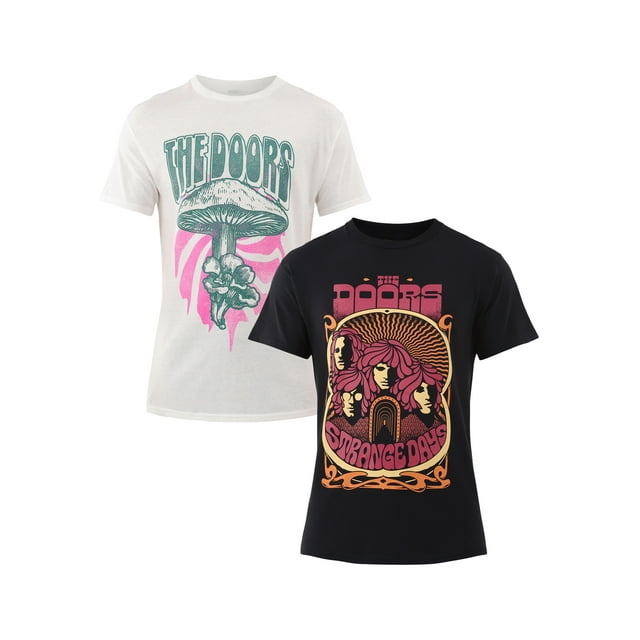 The Doors Men's & Big Men's Graphic Tees with Short Sleeves, 2-Pack ...