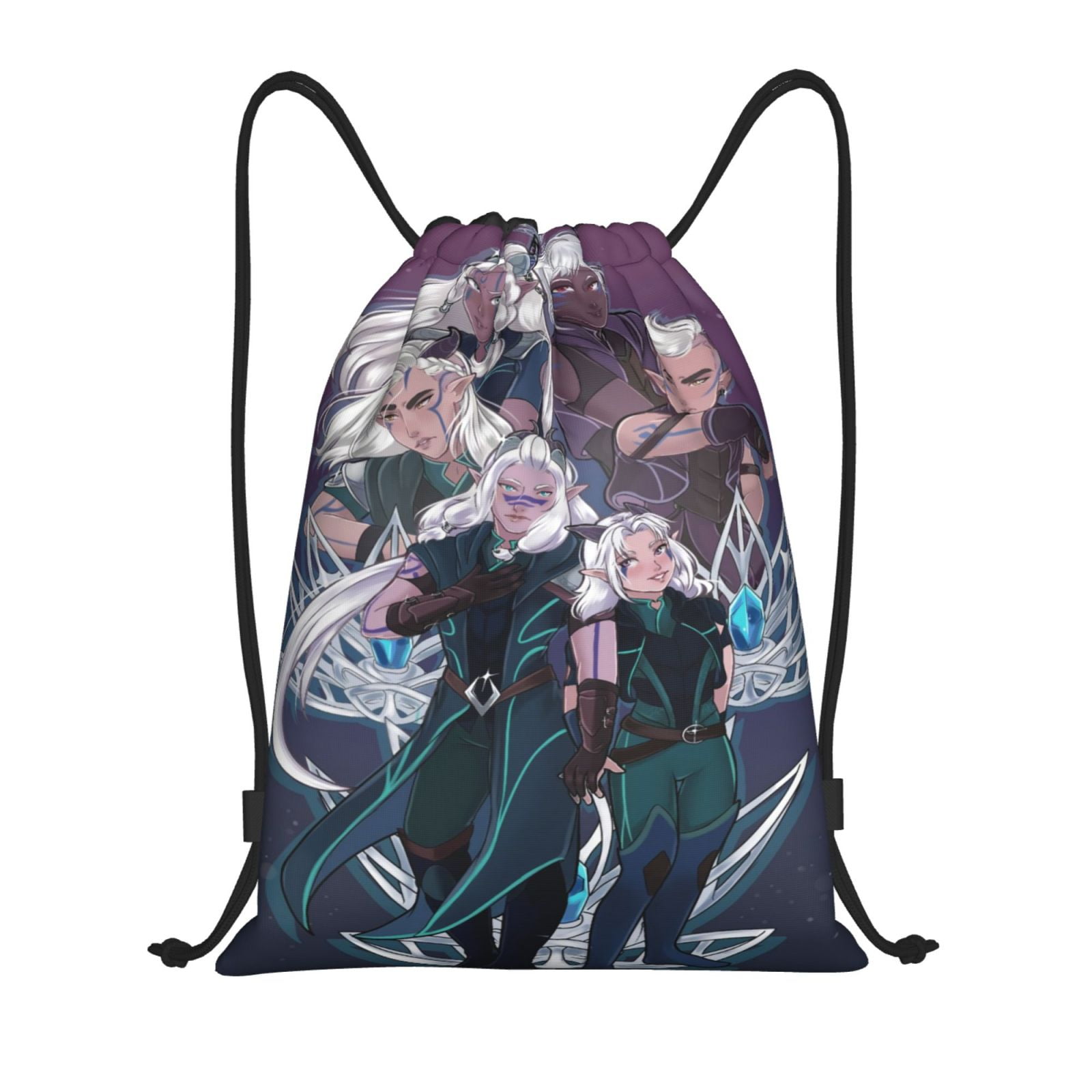The Dragon Prince Drawstring Backpack Fashion Print Waterproof String ...
