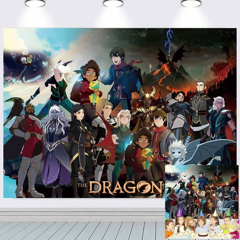 The Dragon Prince Party Supplies Background Backdrop Taspestry Banner ...