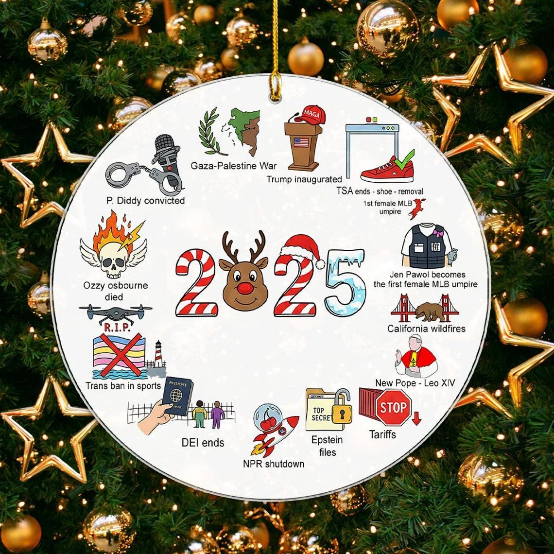 The Dreamy Den 2025 Year In Review Christmas Ornament Fun Ceramic ...