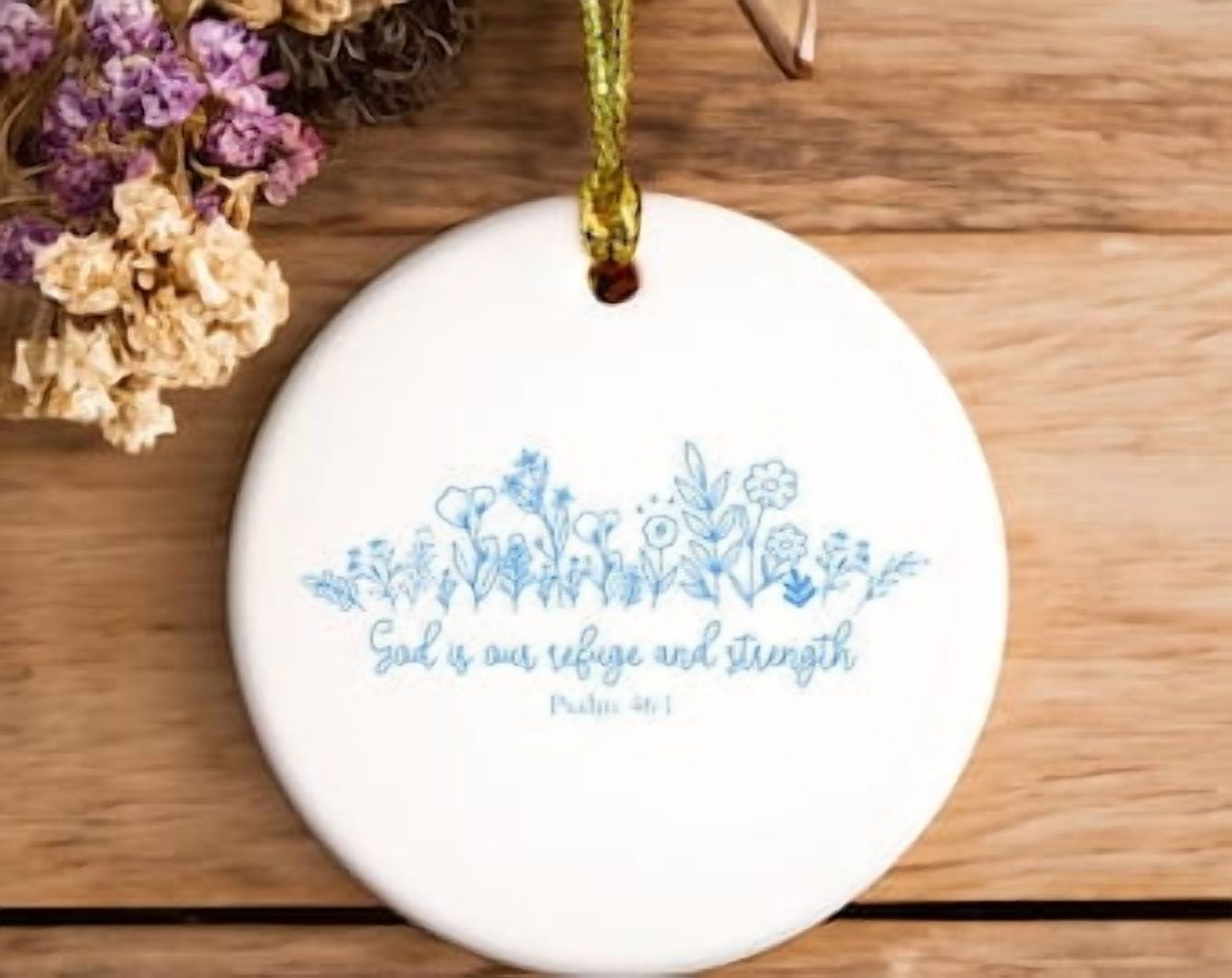 The Dreamy Den Inspirational Scripture Ornament, Elegant Faith Based ...