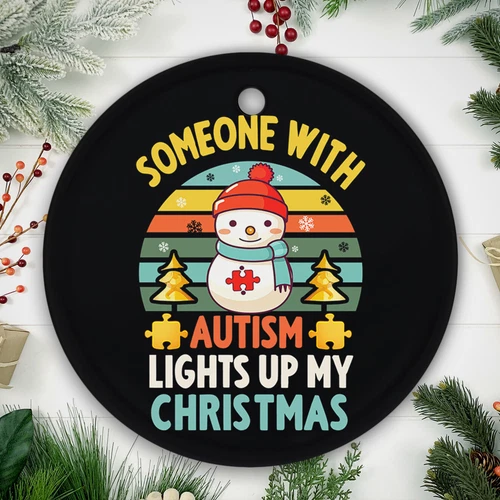 The Dreamy Den Xmas Ornament Autism Lights Up My Mom Dad Teacher Puzzle ...