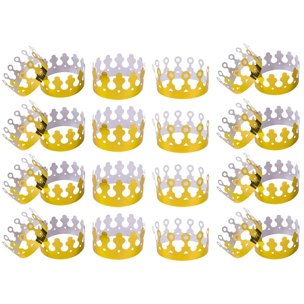 The Dreidel Company Adjustable Gold Foil Crown Birthday Party Paper ...