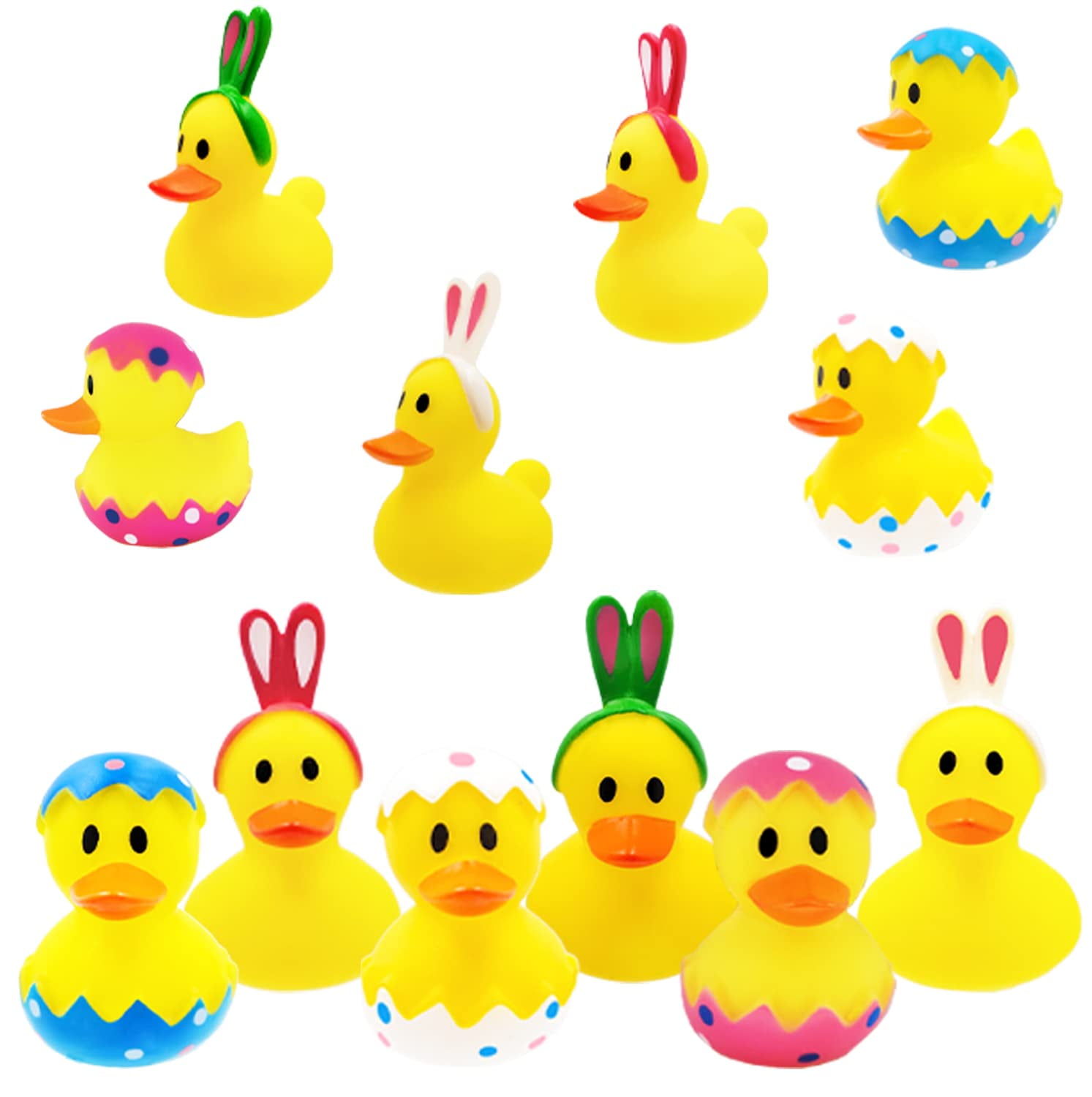 The Dreidel Company Happy Easter Rubber Duck Toy Bunny Rabbit Duckies ...