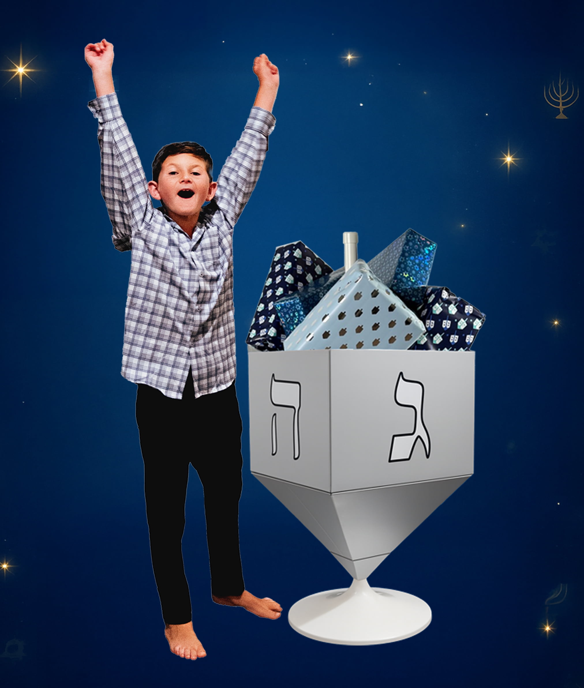 The Dreidel Cradle - Life Size Hanukkah Gift Holder and Holiday ...